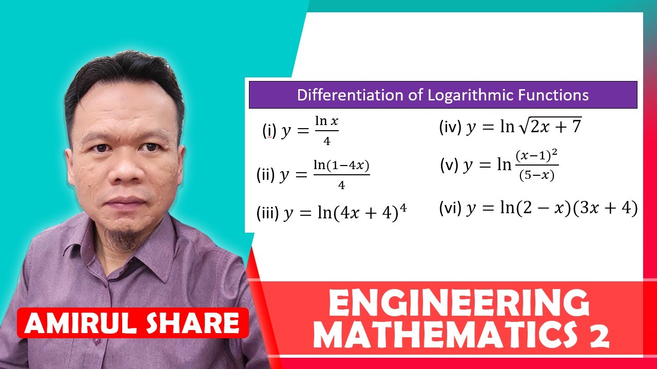 DIFFERENTIATION OF LOGARITHMIC FUNCTION - YouTube