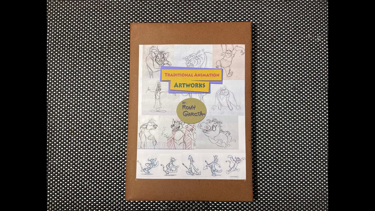 My Traditional Animation Artworks ( book flip through ) - YouTube