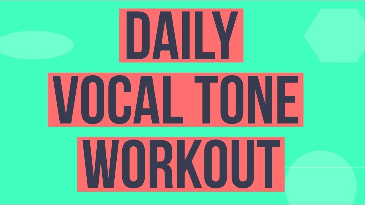 Daily Vocal Tone Exercises - Improve Singing Tone - YouTube