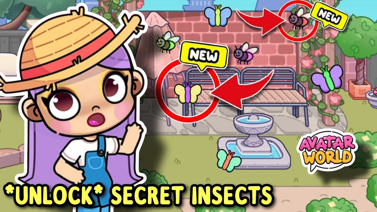 *UNLOCK* SECRET HIDDEN INSECTS FOR YOUR BACKYARD IN AVATAR WORLD 🦋🐝 ...