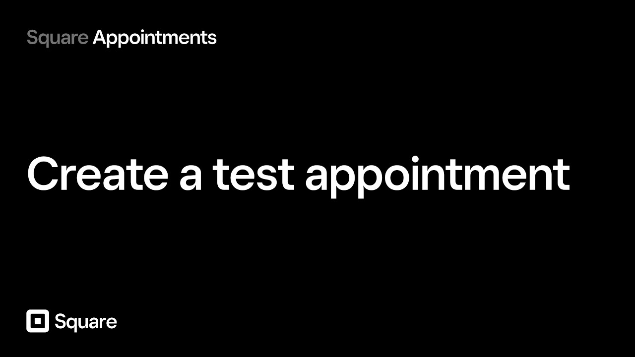 How to Create a Test Appointment - YouTube