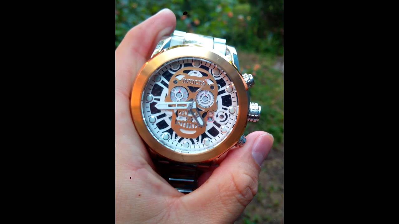 INVICTA 18864 GOLD SKULL FLAME FUSION, RELOJ INVICTA 18864 CALAVERA ...