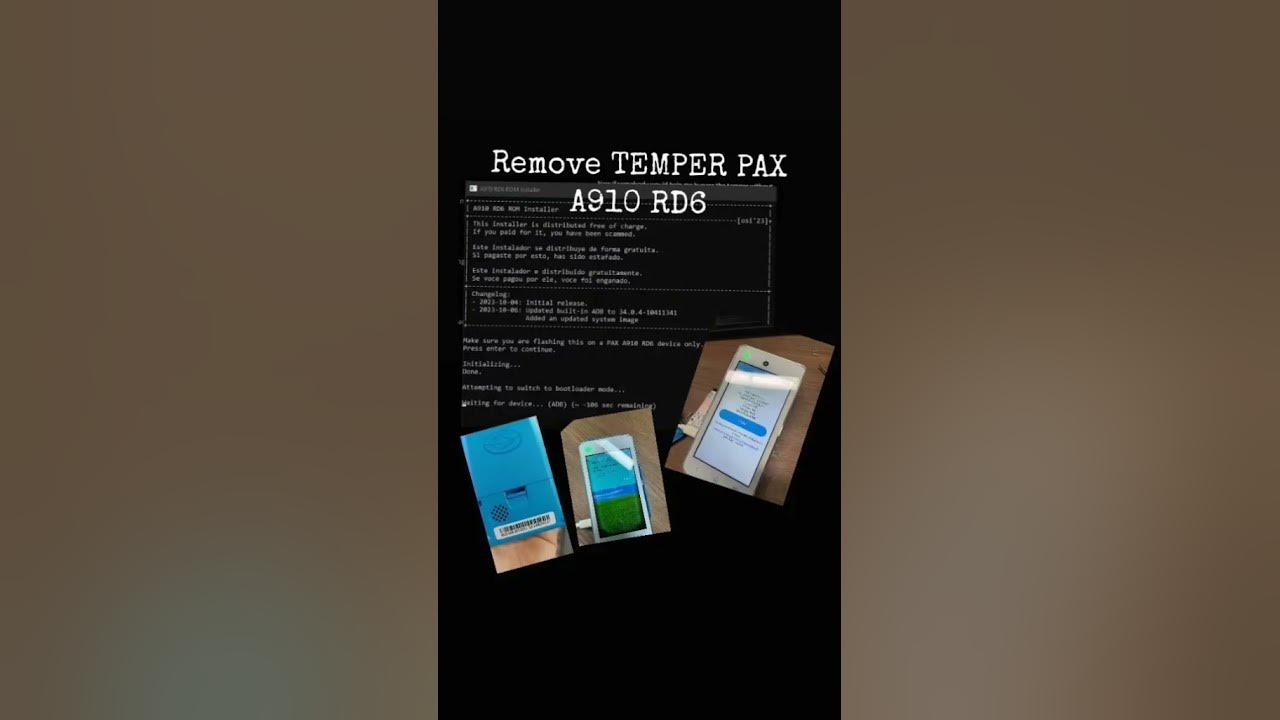 RD6 PAX A910 REMOVE TAMPER - YouTube