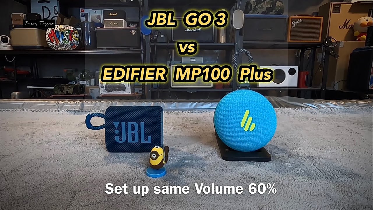 JBL GO 3 vs EDIFIER MP100 Plus - YouTube