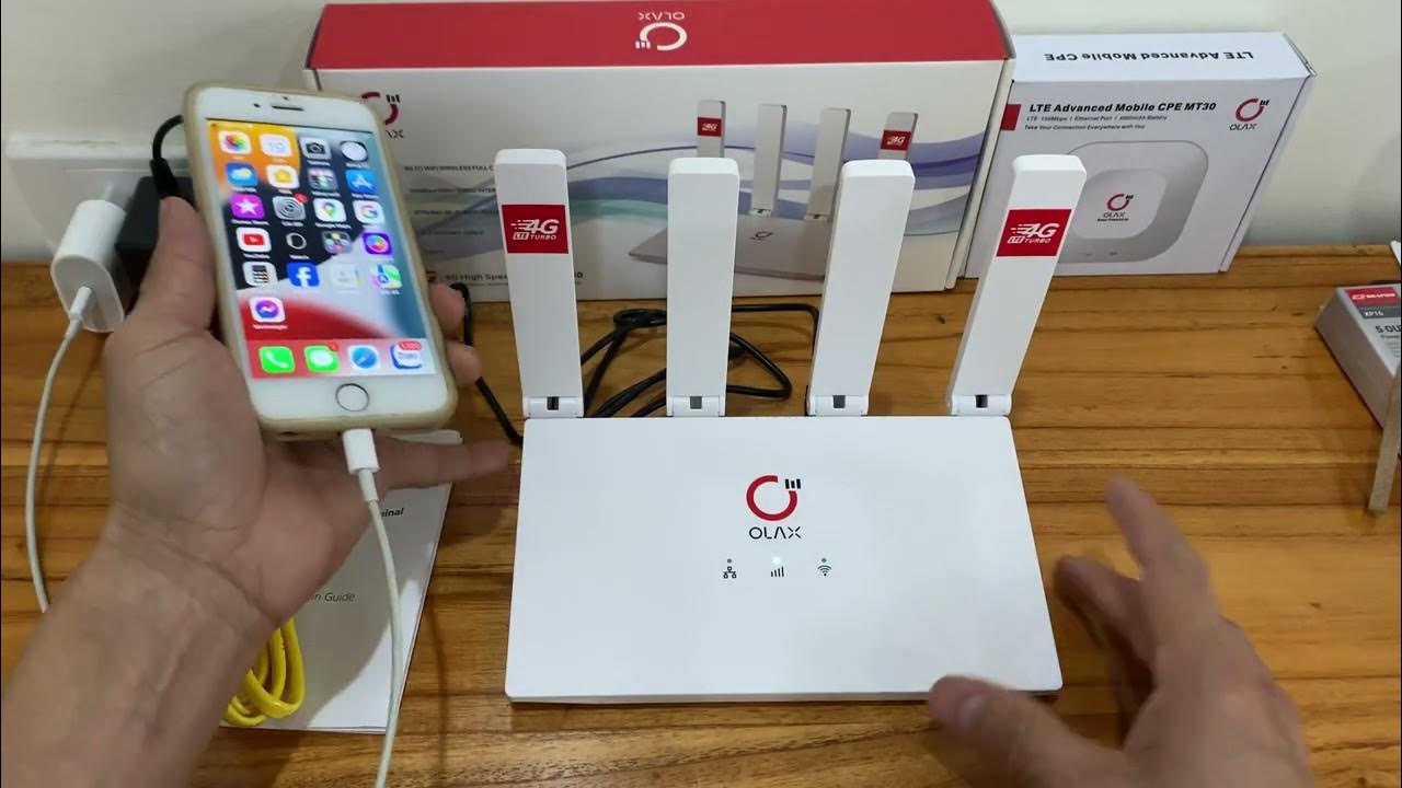 Bộ phát wifi sim 4G Olax MC50 Tốc độ 300Mbps - 4 Anten Turbo mạnh mẽ - YouTube