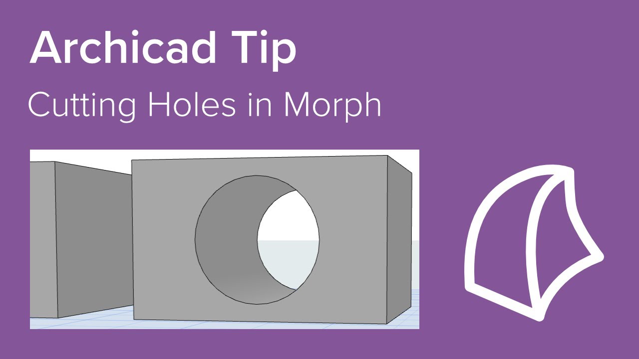 Archicad Tip - Cutting Holes in Morph - YouTube