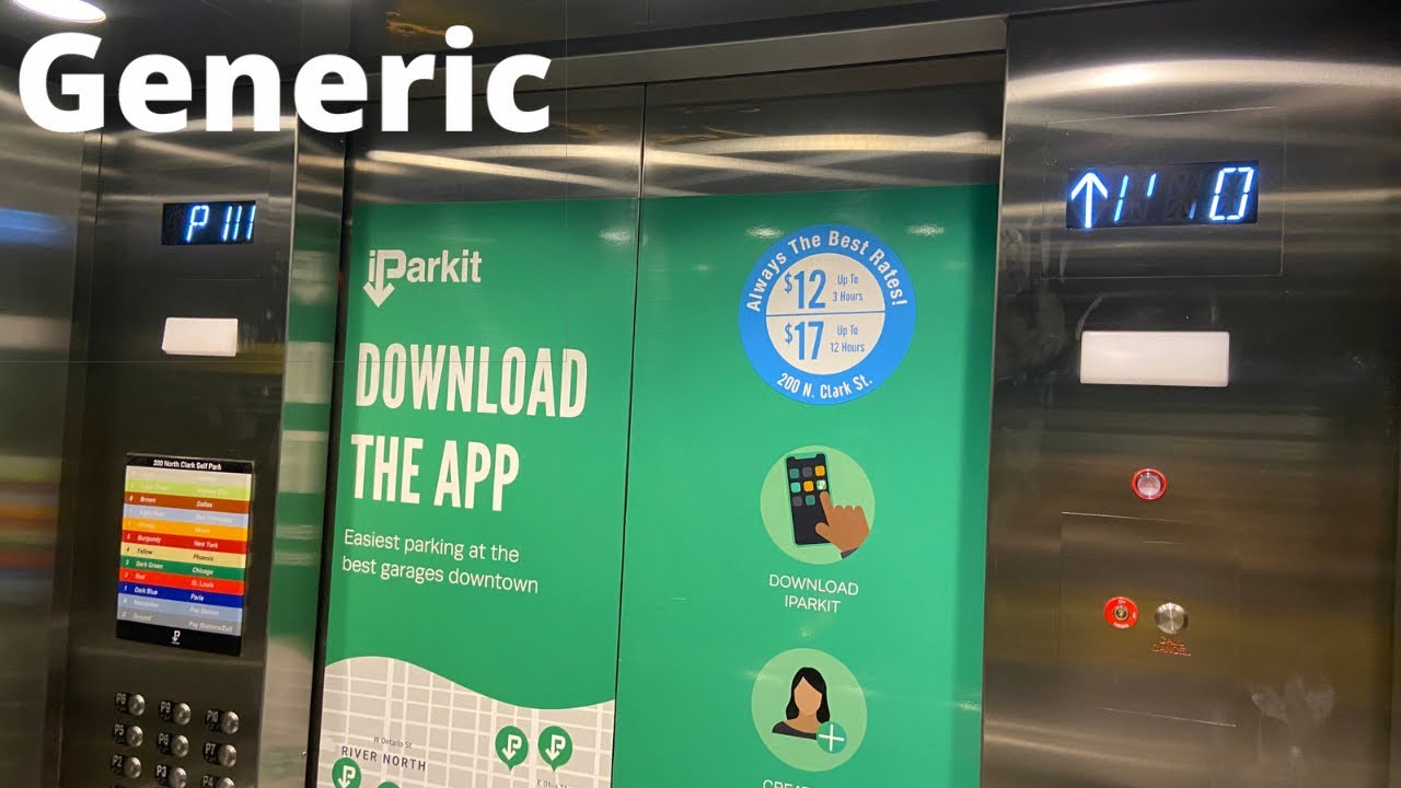 Cool Generic Traction Elevators | 200 N Clark Self Park | Downtown Chicago, IL - YouTube