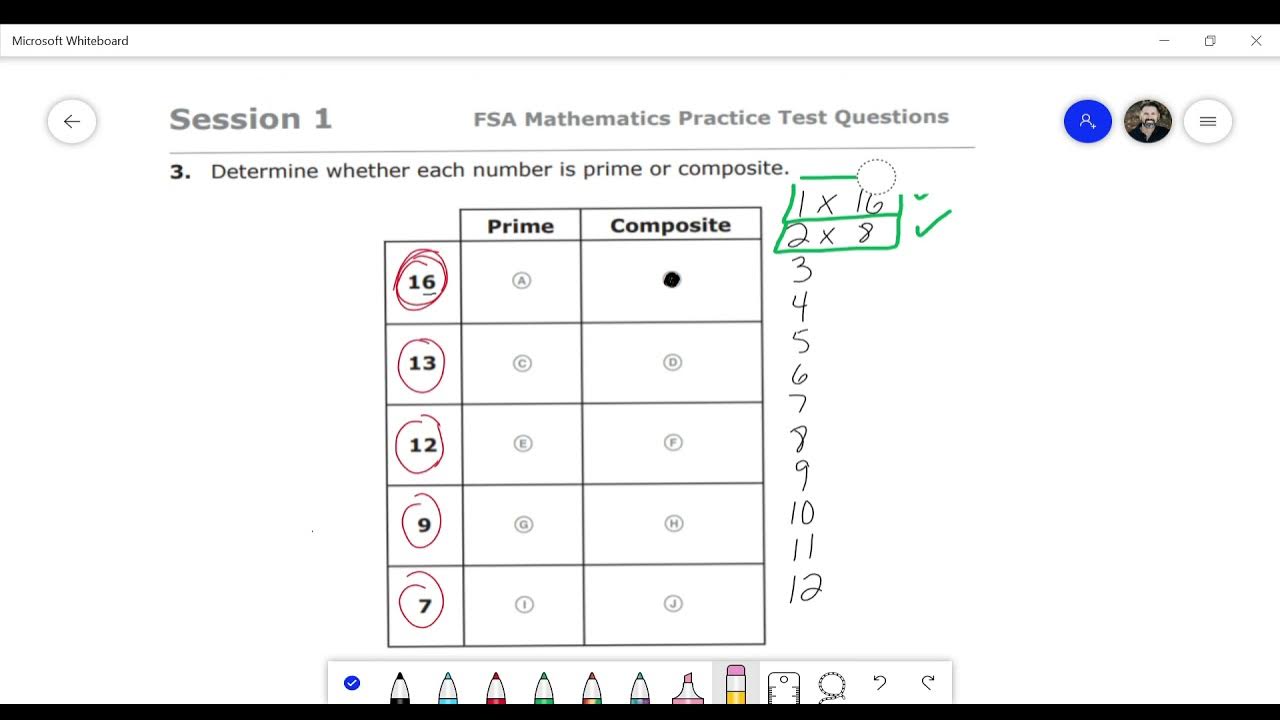 FSA Math Practice Test Session 1 #3 - YouTube