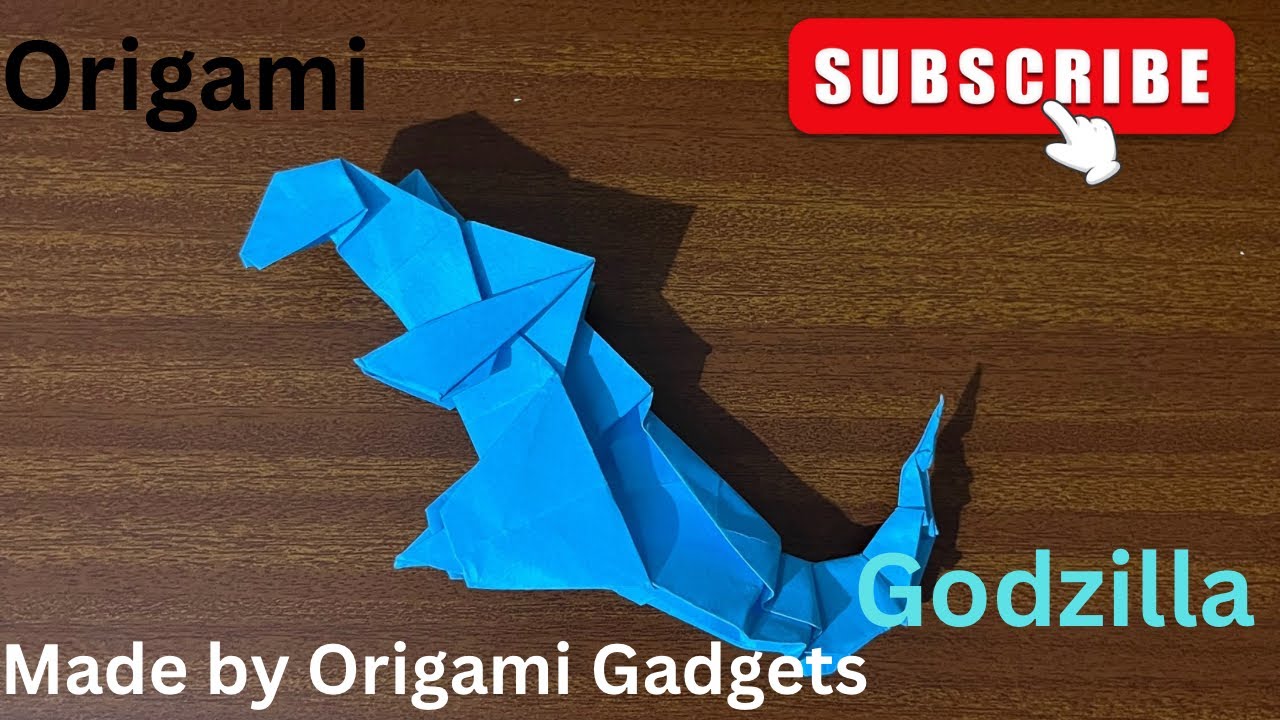 ORIGAMI GODZILLA MADE BY ORIGAMI GADGETS | VERY EASY CRAFTS | STEP BY ...