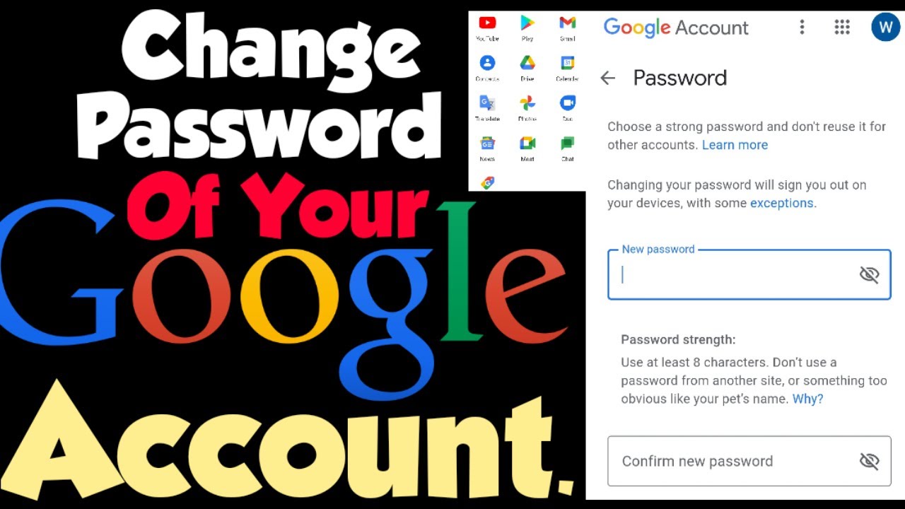 Change Google Account Password / How To Change Google Account Password ...