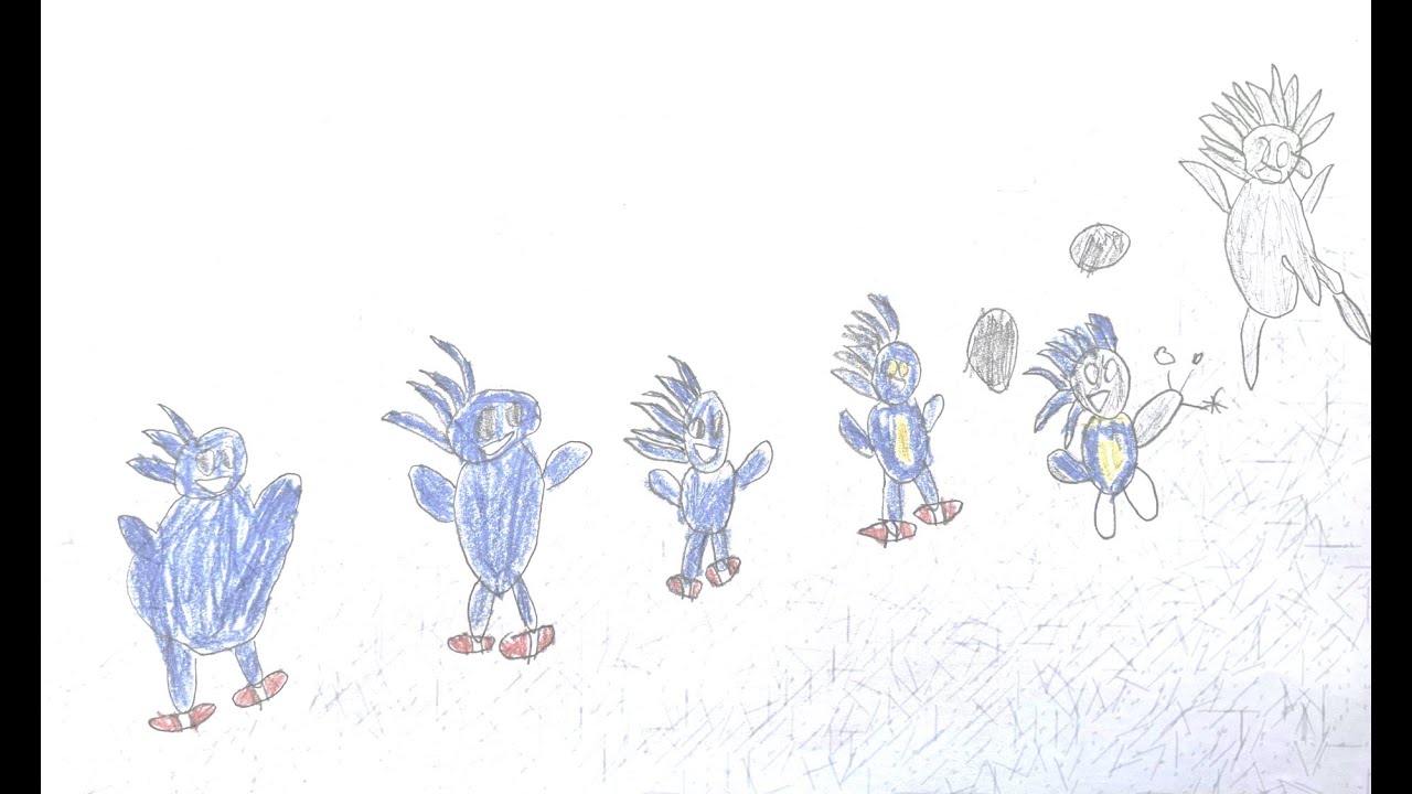 How to Draw: Evolution of Sonic growing up - YouTube