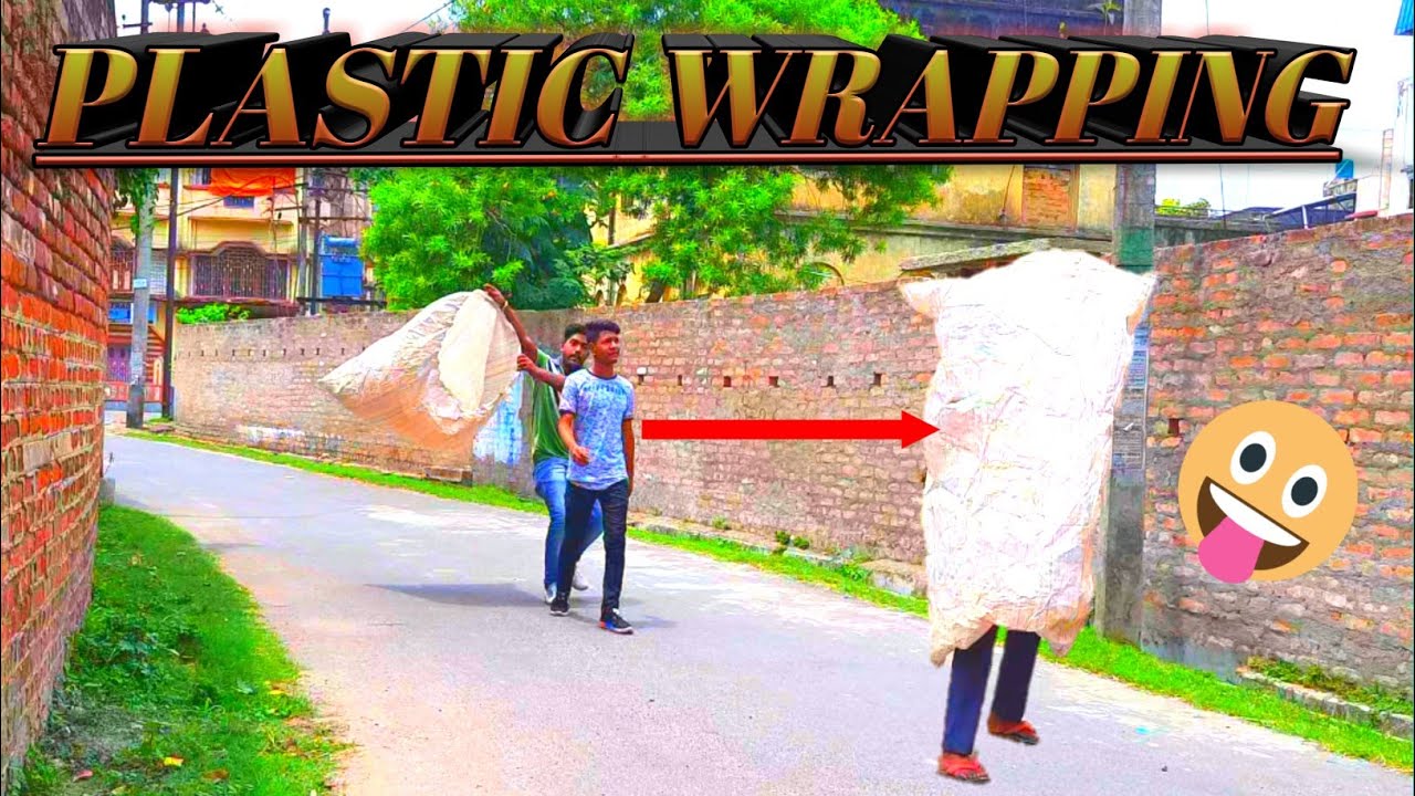 Plastic Wrapping People Prank | Pranks In India | Prank in Bangla ...