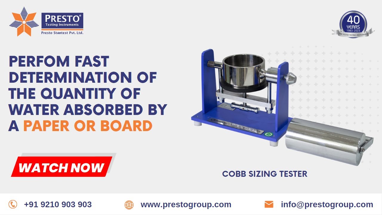 Cobb Sizing Tester Manufacturers | कॉब साइज़िंग टेसटर मॅन्यूफॅक्चरर्स ...