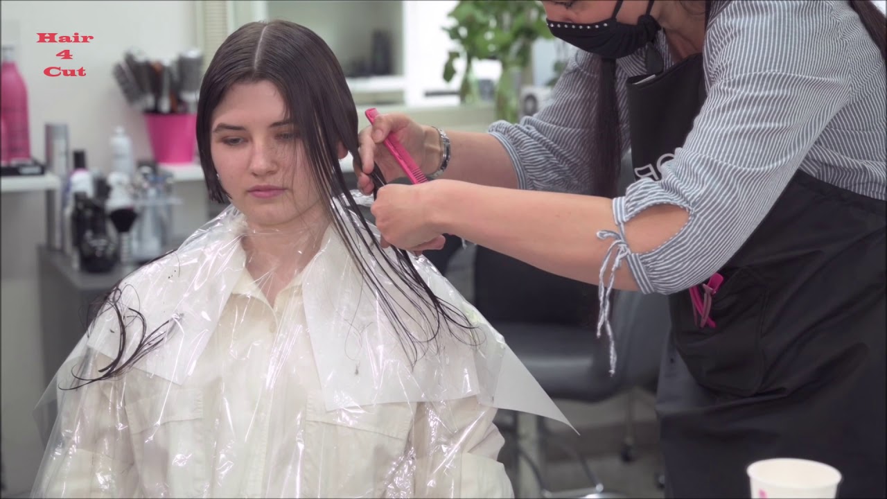 2020-16 Timea preview - long hair cut to bob - YouTube