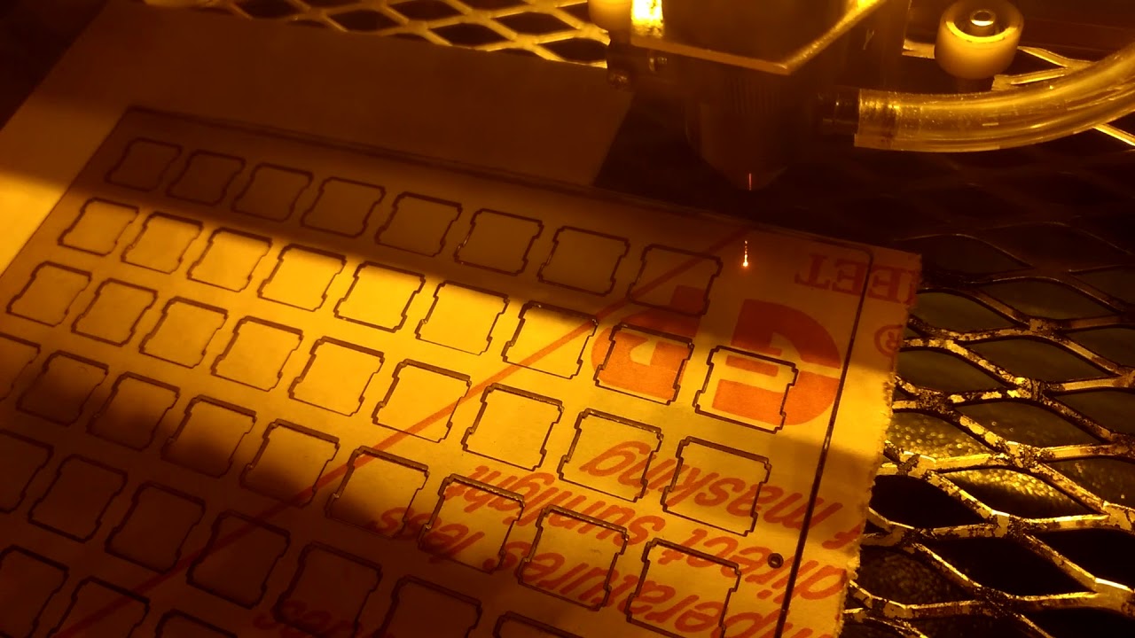 Laser cutting part of a mechanical keyboard - YouTube