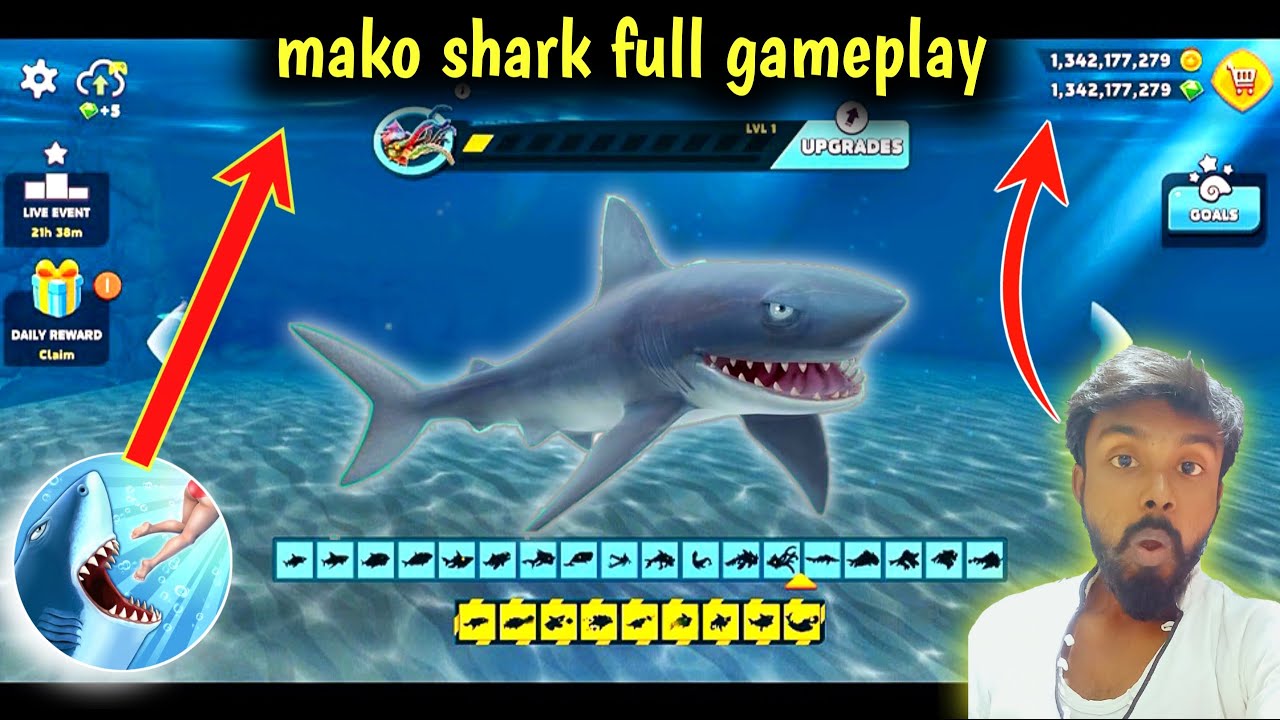 Hungry shark evolution mako shark evolution of hungry shark - YouTube