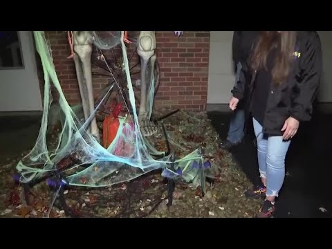 VIDEO: Giant skeleton is most sought-after Halloween decoration - YouTube