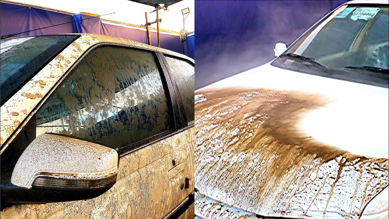 Watching before and after this car will surprise you😳Car wash Detailing ...