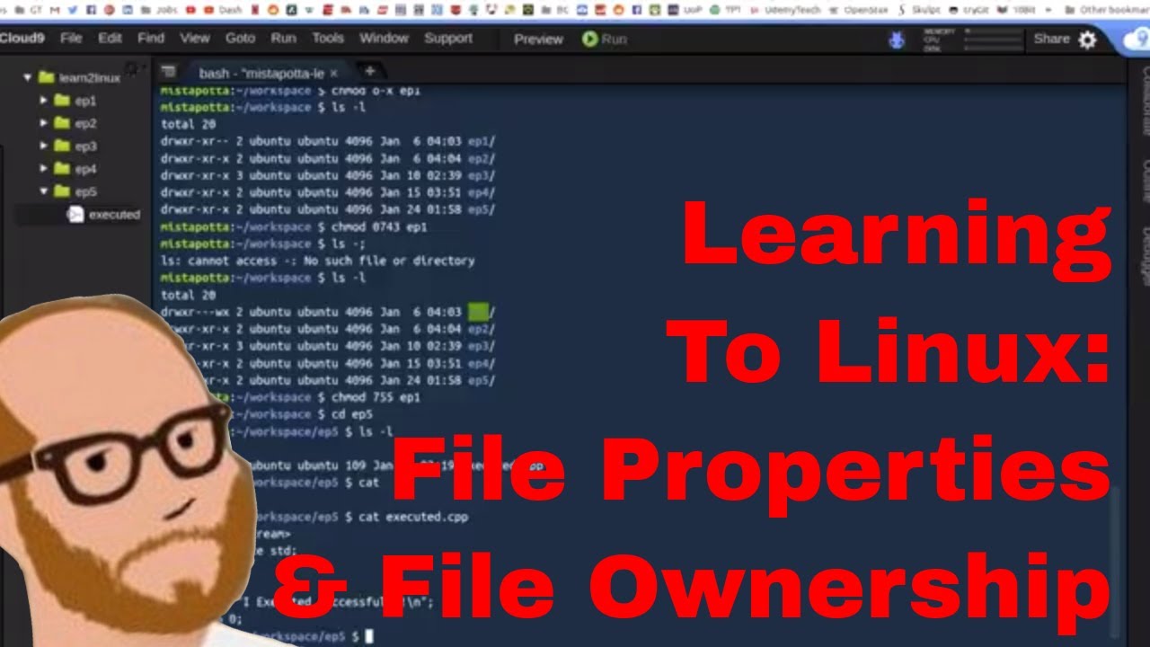 Learning to Linux - Day 5 - File Properties and File Ownership - YouTube