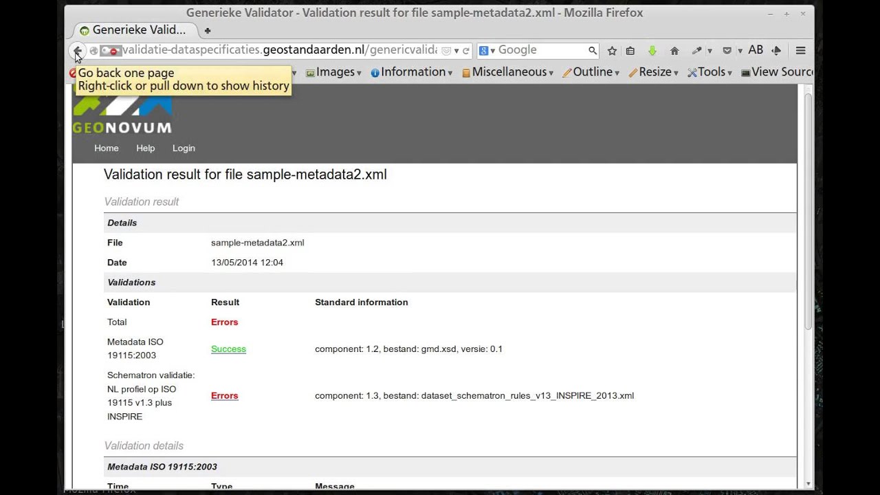 NL INSPIRE metadata validator - YouTube