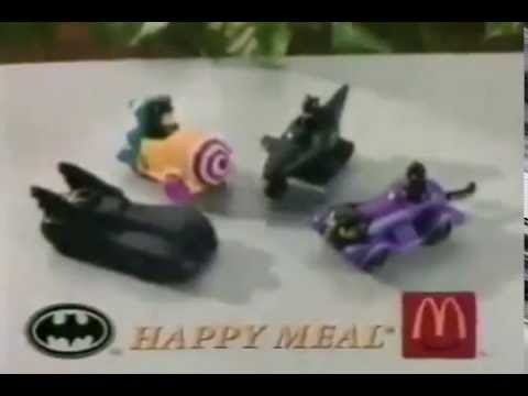 Batman Returns McDonald's Happy Meal Toys Commercial - YouTube