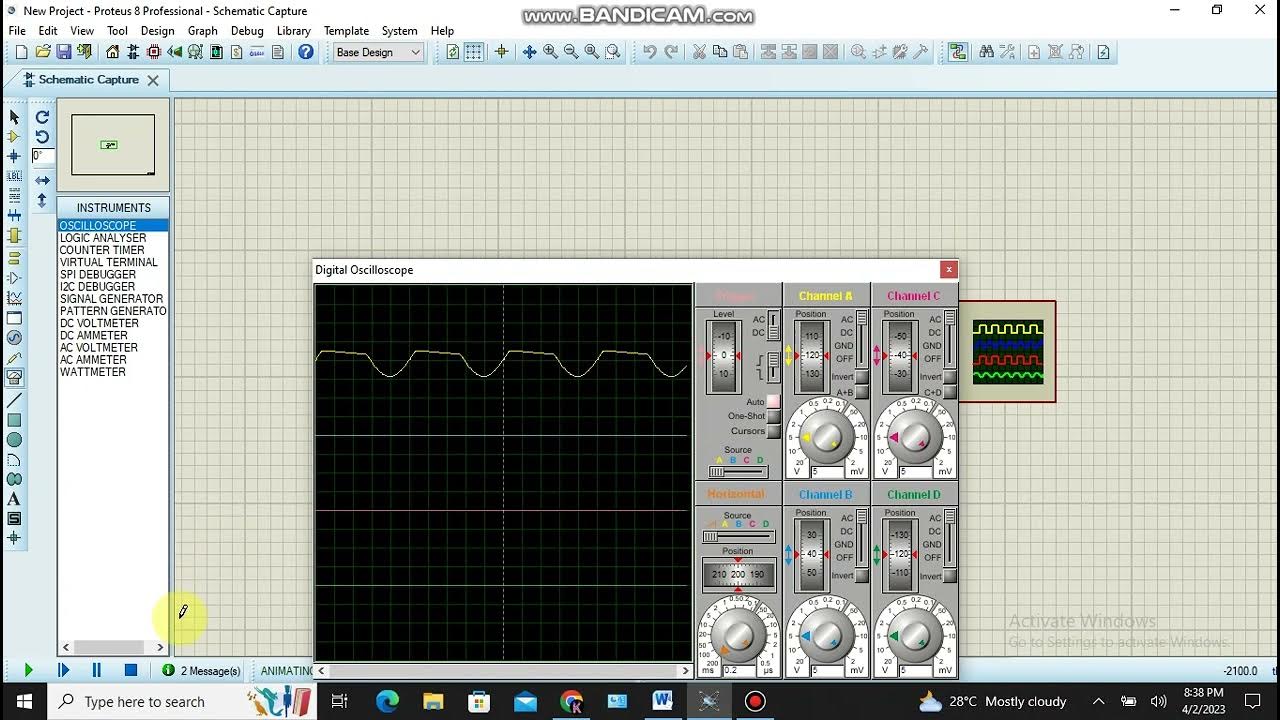 Parallel clipper circuit simulation using proteus software - YouTube