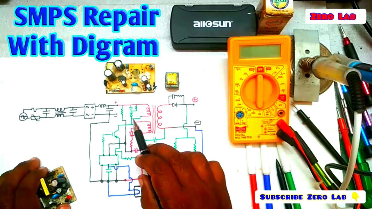 SMPS Repair With Circuit Digram All Fault & Solution || SMPS Repair ...