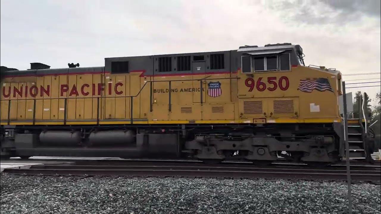 Union Pacific C44-9W 9650 Leads Manifest Train at Davis, CA #Railroad - YouTube