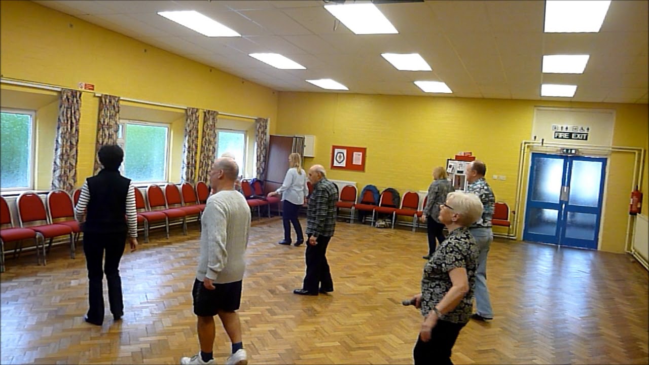 Gentle Line Dance workshoppers practise "Once More" line dance ...
