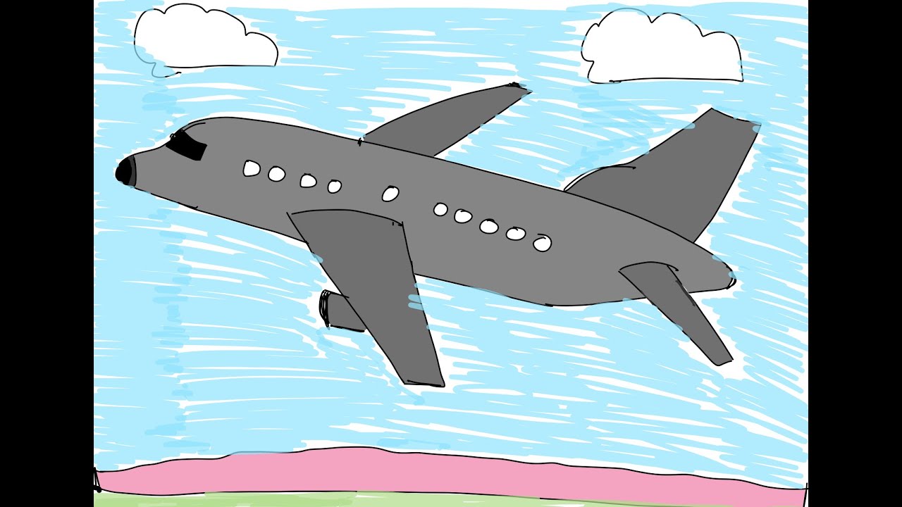Airplane Directed Drawing - YouTube