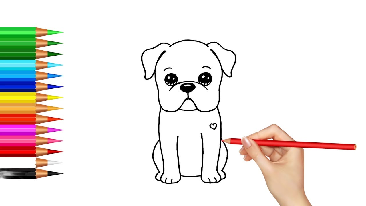 puppy drawing | How to draw a puppy - YouTube