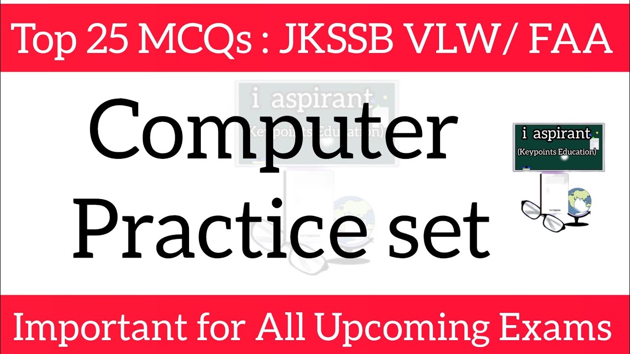 Computer Awareness_ Practice set | Jkssb VLW( panchayat secretary ...