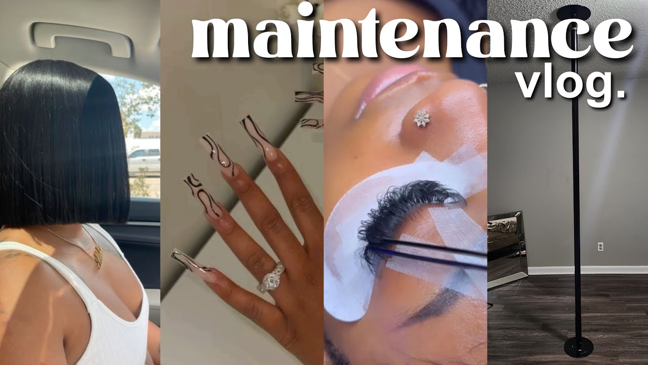 WEEK VLOG: I CUT MY HAIR, NEW POLE DANCER?! LASHES & NAILS ON A BUDGET ...