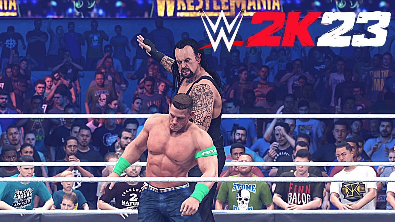 WWE 2K23 - Showcase An Iconic WrestleMania - Undertaker vs John Cena ...