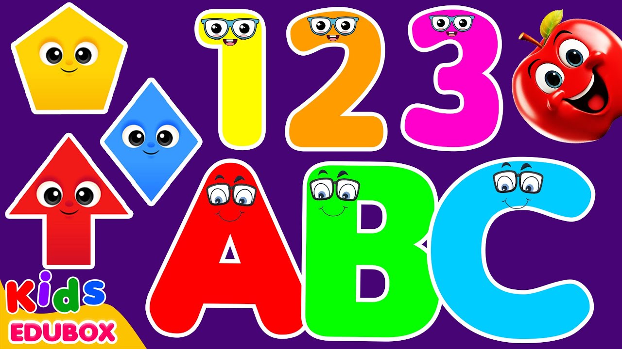 ABC, 123 & Shapes Learning Videos For Preschool | ABC And One Two Three ...