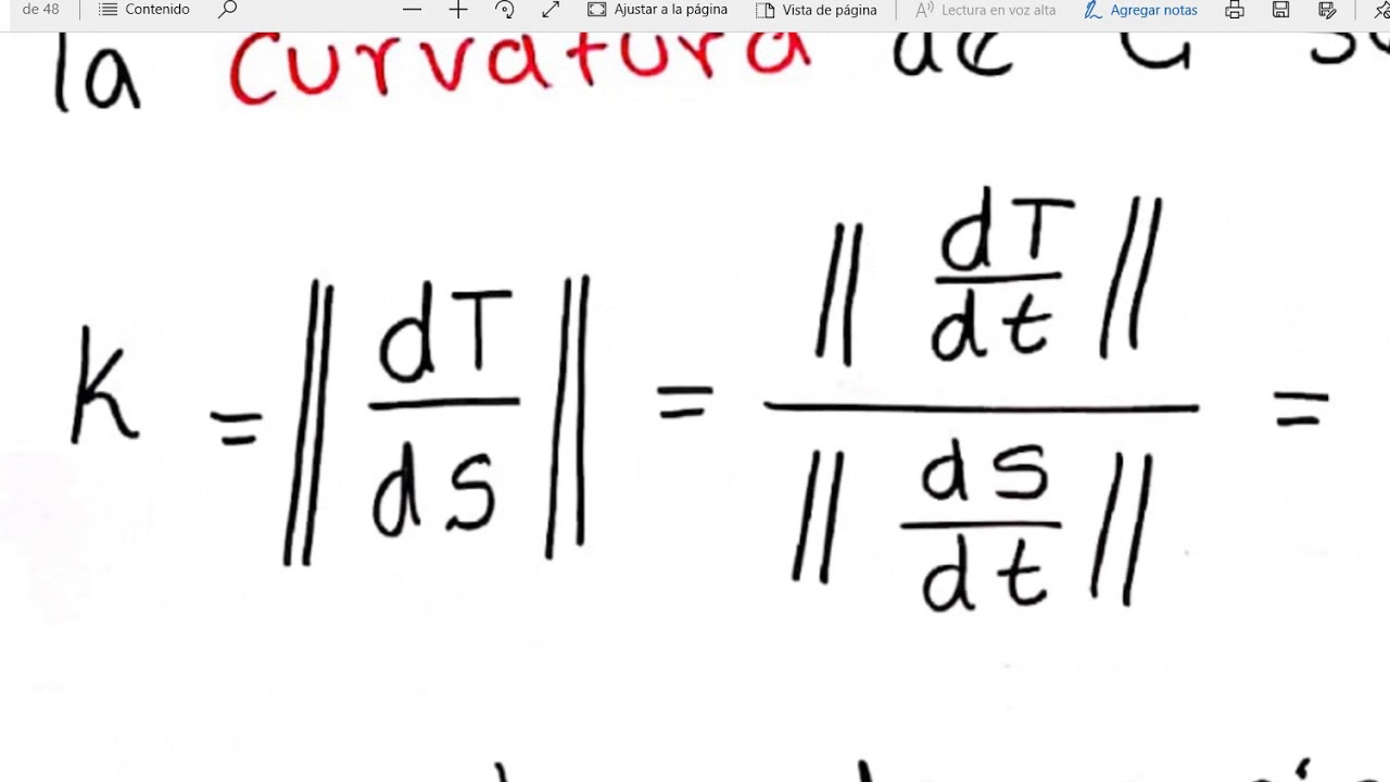 05 Curvatura, Vectores Tangente Normal y Binormal unitarios - YouTube