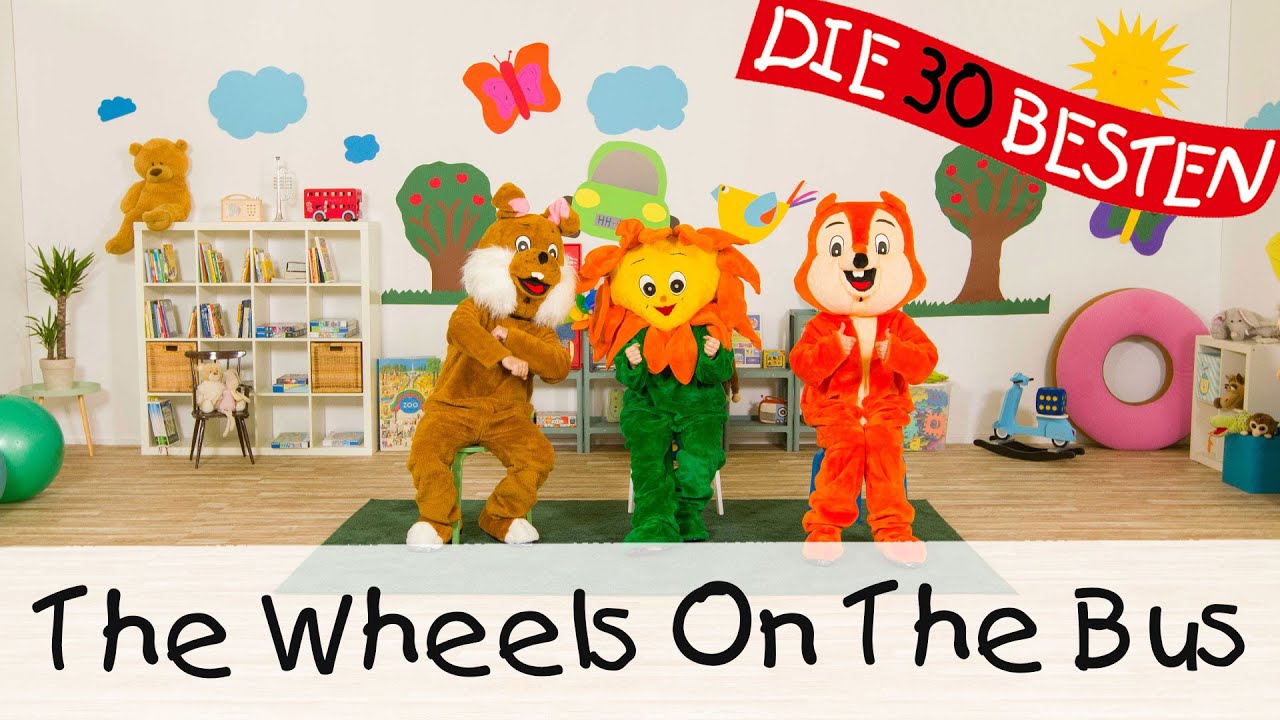 🇬🇧 The Wheels On The Bus [Die Räder vom Bus] - Sing, dance and move ...