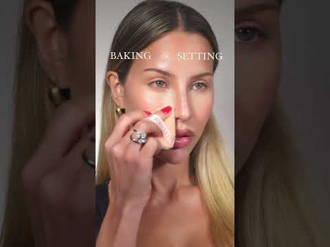 baking vs setting powder 👀 do you know the difference? #makeup #beauty #makeupshorts