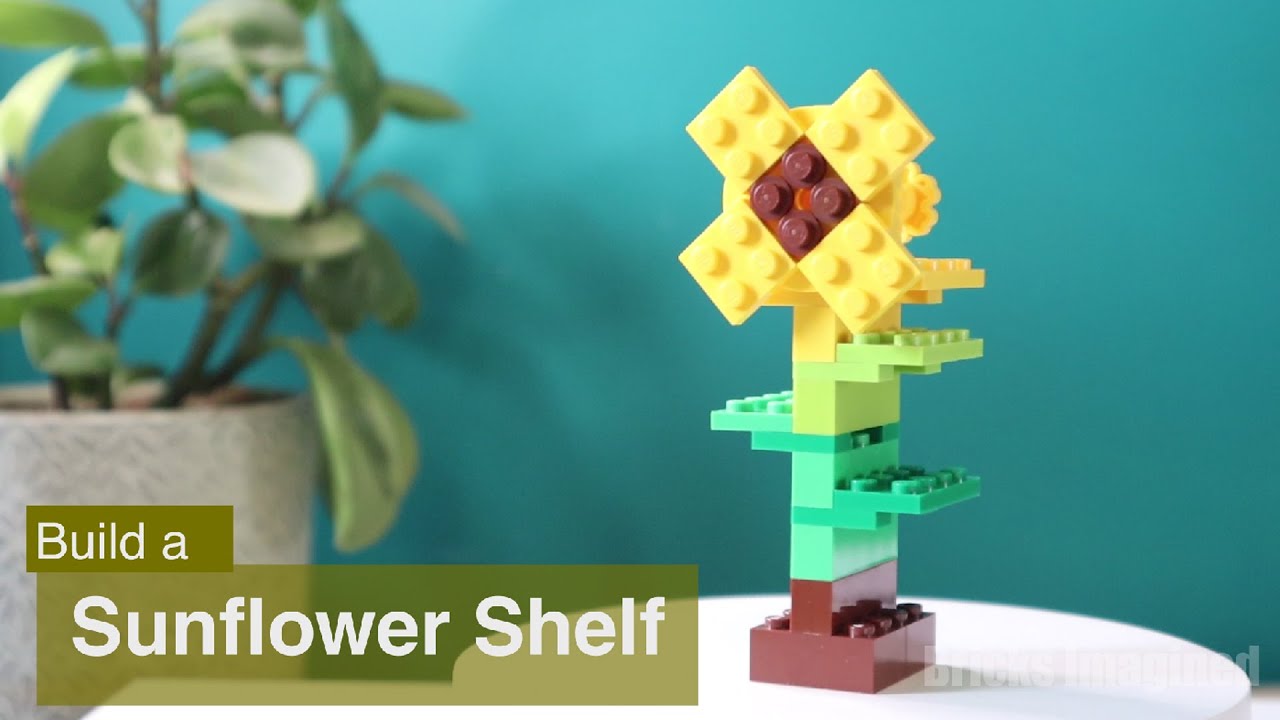Sunflower Stationary Shelf Lego - Learn to Build - Beginner Level - YouTube