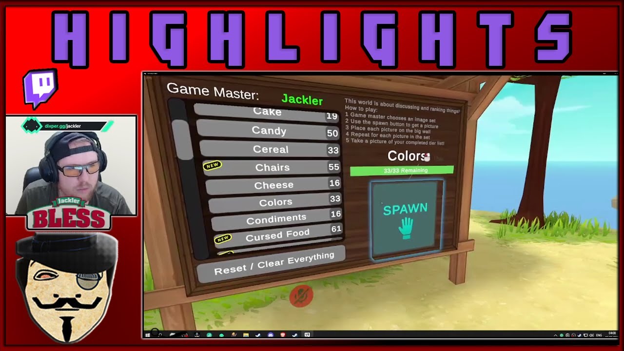 Jackler's Stream Highlights #207 - Colours Tier List on VRChat - YouTube