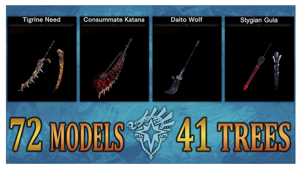 Long Sword Model Variations from World to Iceborne | MHW:IB 2nd Update ...