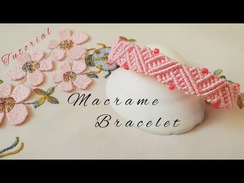 Diy lovely Macrame Bracelet / How To Make wide Macrame heart Bracelet / Macrame Tutorial - YouTube
