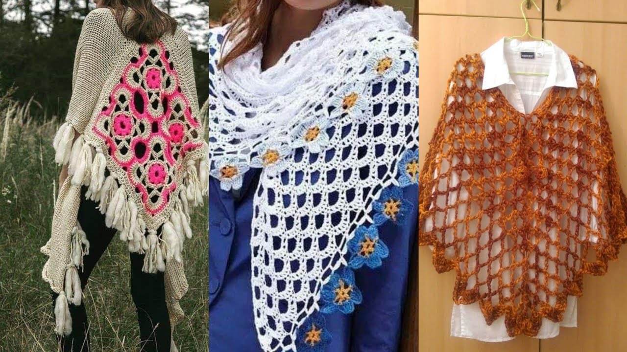 The most popular and outstanding stylish crochet hand knitted v shape ...