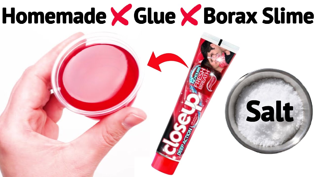 How to make Toothpaste Salt Slime at home Without Glue Borax/toothpaste ...