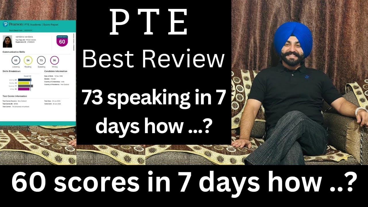 PTE 2024, 60 scores in 7 days, 70 + speaking in 7 days, Best review ...