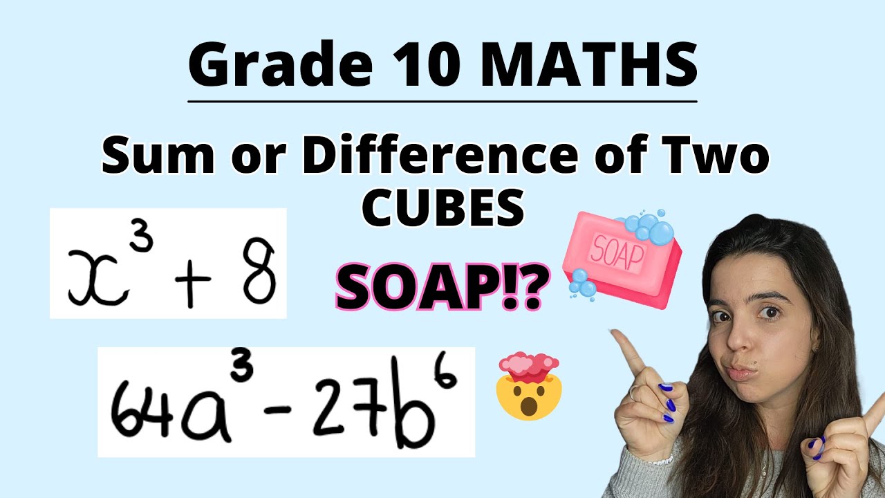 Sum or difference of cubes Factorising Grade 10 Maths - YouTube