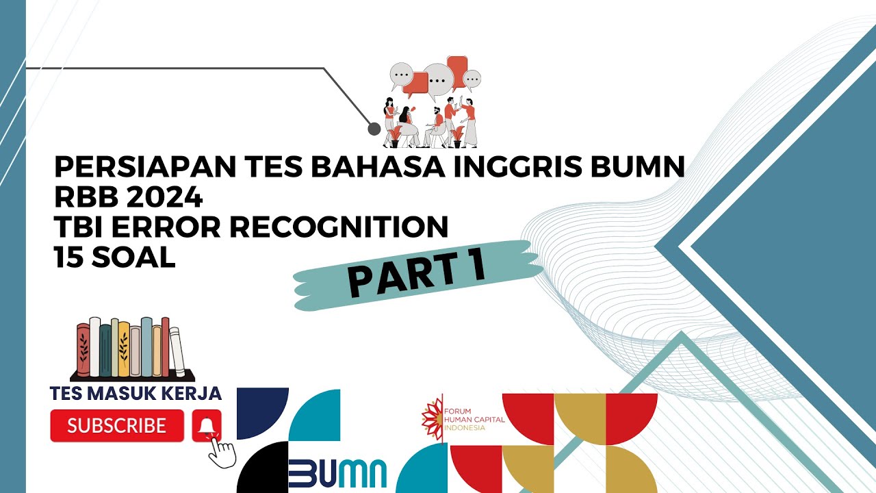 TES BAHASA INGGRIS ERROR RECOGNITION BUMN RBB 2024 | TBI 15 SOAL PART 1 ...