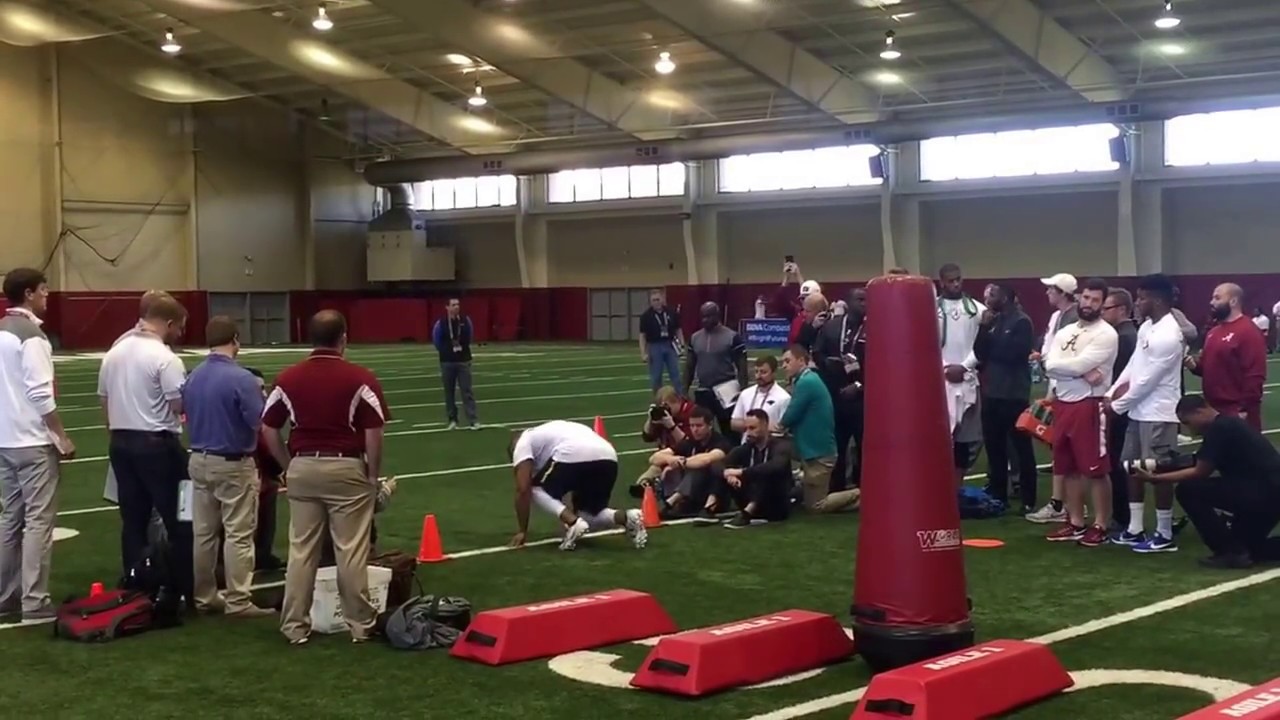 Alabama LB Ryan Anderson runs drills at Pro Day - YouTube