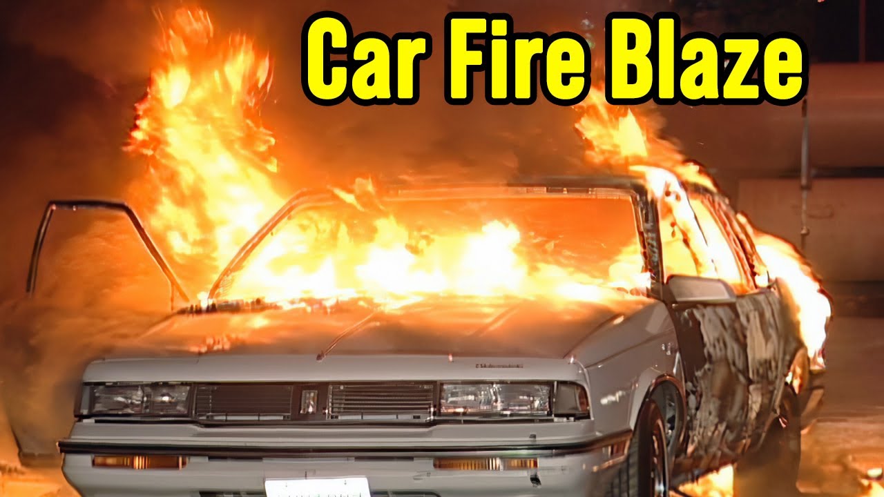 Blazing Car Fire: LAFD Responds To A Fully Engulfed Car Fire in LA ...
