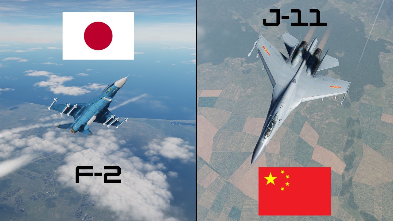F-16 Clone, Japanese F-2 vs Chinese J-11 Flanker | DCS - YouTube